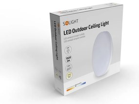 Solight LED venkovní osvětlení, přisazené, kulaté, IP54, 24W, 1920lm, 4000K, 28cm