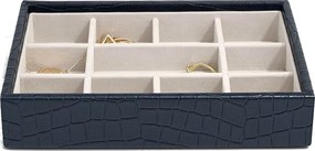 Krabička na šperky Stackers Croc s 11 přihrádkami mini tmavomodrá
