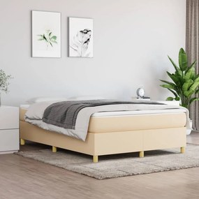 Box spring postel s matrací krémová 140x190 cm textil 3144519