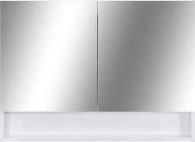 LED koupelnová zrcadlová skříňka bílá 80 x 15 x 60 cm MDF 323604