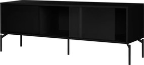 Černý TV stolek 160x60x42 cm Met – noo.ma
