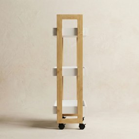 Úzký regál na kolečkách ASEM, 80 cm