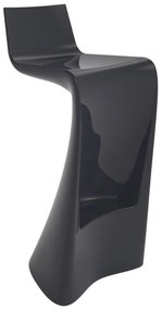VONDOM Antracitově šedá plastová barová židle WING 72 cm