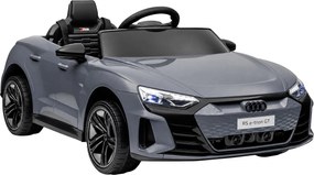 Dětské elektrické autíčko na dálkové ovládání, bezpečnostní pásy, klakson, hudba, světlomety, do 5 km/h, 3-5 let, šedé