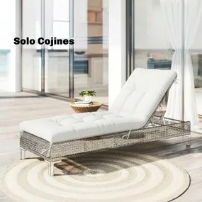 Outsunny polštáře na lavici pro venkovní použití s upevňovacími pásy UV50+ ochrana, pomalý návrat, interiér a exteriér, 198x65x13 cm, krémová