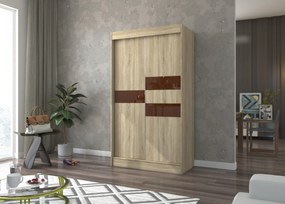 ADRK Furniture Skříň s posuvnými dveřmi a lacobelem BATIA 120 SW-BAT-S+CHL-120+A509