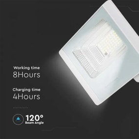 LED Venkovní solární reflektor LED/12W/3,2V IP65 4000K + DO