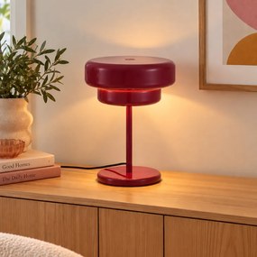 Retro stolní lampa švestková 41cm - Ophelia