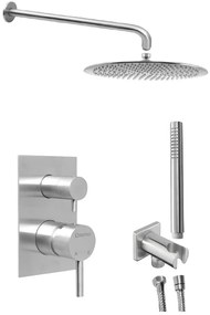 Sapho, MINIMAL podomítkový sprchový set s pákovou baterií, 2 výstupy, nerez, MI042-01