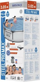 Bestway Bazén Steel Pro MAX s příslušenstvím 305 x 76 cm