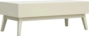 Konferenční stolek 2 zásuvky vyřezávaný šedý 110x50x40 cm dřevo 285751