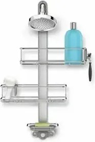 Simplehuman Nastavitelný set poliček a držáku do sprchy /  Caddy– závě