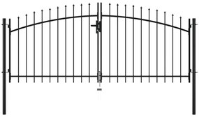 vidaXL Marketos Dvoukřídlé plotové brány Woerden s kopím nahoře 299,5 x 149,5 cm