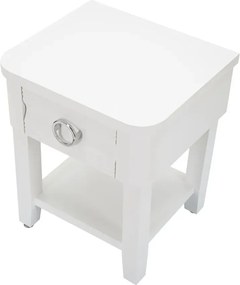 Noční stolek Shine 45 cm bílý