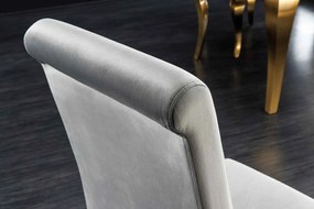 Designová židle Rococo šedá / zlatá