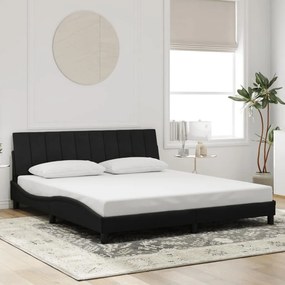 Rám postele s LED osvětlením bez matrace Hanko černý 180 x 200 cm samet 3213795