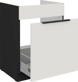 ARIA wb | dolní skříňka 60 ZL 1S dřezová | 60 cm | PREMIUM BOX | černá/bílá