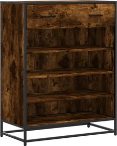 Botník kouřový dub 75 x 38 x 97,5 cm kompozitní dřevo a kov 3300877