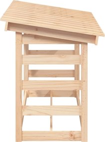 vidaXL Stojan na dřevo 108x64,5x78 cm masivní borovice [822445] Barva: Bílá