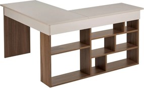 Rohový pracovní stůl v dekoru ořechu 120x130 cm Vesper – Kalune Design