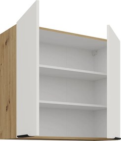 ARIA az | horní skříňka 80 G-72 2F policová | 80 cm | ANTI FINGERPRINT povrch | artisan/bílá