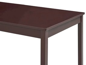 Jídelní stůl tmavě hnědý 180 x 90 x 73 cm borové dřevo,  283407