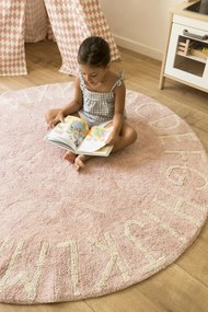 Lorena Canals bavlněný koberec abeceda - růžový ABC