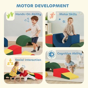 AIYAPLAY Dětský motorický modul 6KS motorický parkur z EVA pěny pro předškoláky, vícebarevný