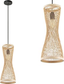 Toolight Natural, závěsné stropní svítidlo 1xE27 APP1637-1CP, přírodní hnědá, OSW-05107
