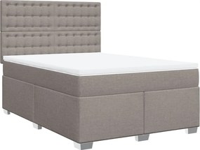 Box spring postel s matrací taupe 140x200 cm textil 3292829