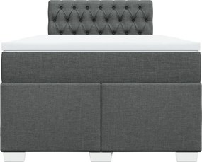 Box spring postel s matrací tmavě šedá 120x190 cm textil 3288135