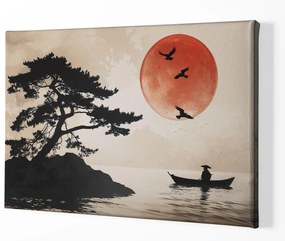 Obraz na plátně - Strom života Starý dub a převozník Yakuta FeelHappy.cz Velikost obrazu: 90 x 60 cm