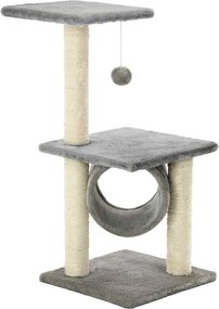Škrabadlo pro kočky se sisalovými sloupky 65 cm šedé 170546