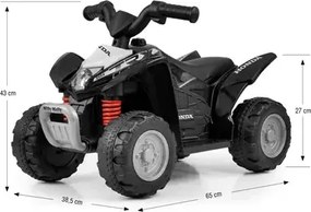 Honda ATV čtyřkolka na akumulátor černá / Dětská elektrická čtyřkolka
