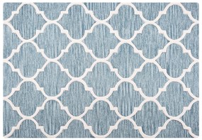 Světle modrý bavlněný koberec 140x200 cm YALOVA Beliani