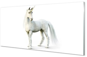 akrylový obraz bílý jednorožec 125x50 cm