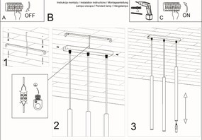Sollux Lighting Závěsné svítidlo PASTELO 3 bílé