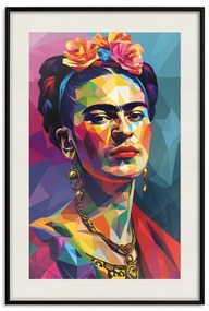 Plakát Geometric Portrait - Frida Kahlo in the Painting Style of Picasso