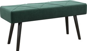 HOMCOM čalouněná lavice sametového vzhledu lavice k posteli lavice do předsíně X-vzor do 120 kg do ložnice 100x36x45 cm v zelené barvě | Aosom.de