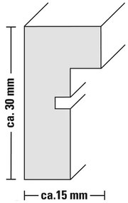 Hama rámeček dřevěný KOPENHAGEN, černá, 50x70 cm