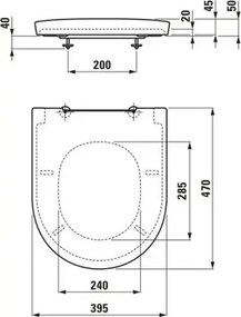 Laufen - WC sedátko, sklápění SoftClose, bílá