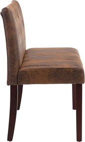 Lavice 120 cm hnědá umělá semišová kůže 288573