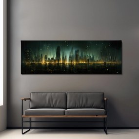 Obraz na plátně - Futuristické město - Abstrakce - Město zítřka FeelHappy.cz Velikost obrazu: 210 x 70 cm