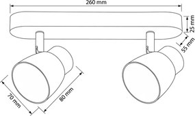 Brilagi - Bodové svítidlo NUGGET 2xGU10/30W/230V černá/zlatá