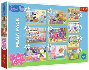 90383 Dětské puzzle - Peppa Pig V. - 10v1