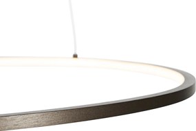 Designové závěsné svítidlo bronzové 72 cm vč. LED 3-stupňové stmívatelné - Rowan