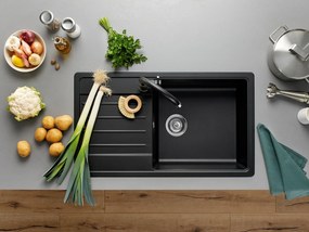Blanco Legra 6 XL S, silgranitový dřez 860x500 mm, 1-komorový, černá, 526087