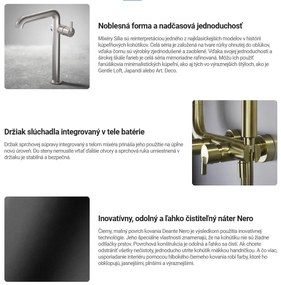 Deante Silia, sprchová baterie s ruční sprchovou soupravou, černá matná, BQS_N41M