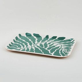 Wrap Ilustrovaný Tác dřevěný Art Trays by Linnéa Andersson střední zelený