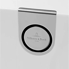 Villeroy & Boch - Vanová odtoková a přepadová souprava s napouštěním, chrom/bílá UPCON0138